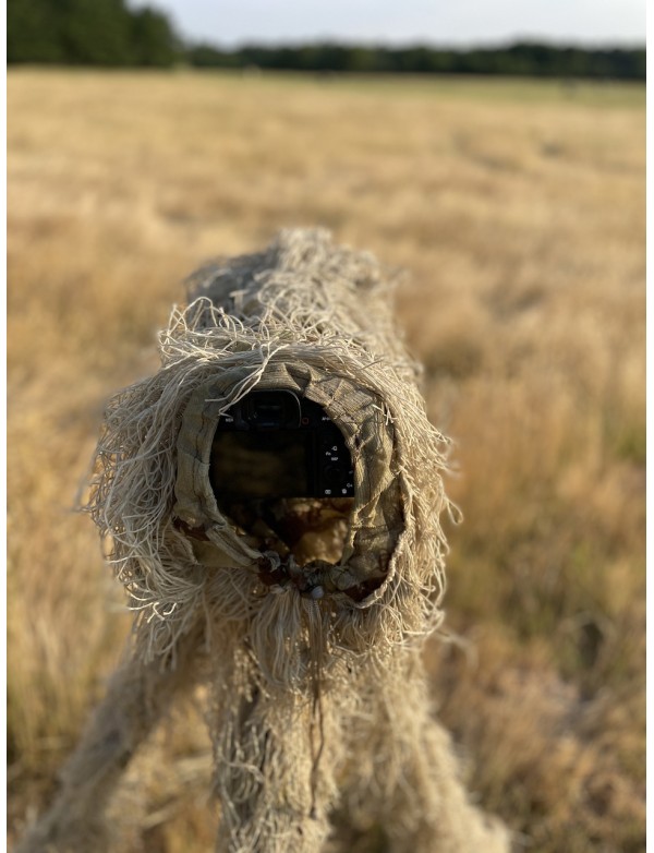 GHILLIE SLEEVE BEIGE FOR SMALL AND MEDIUM TELEPHOTO LENSES