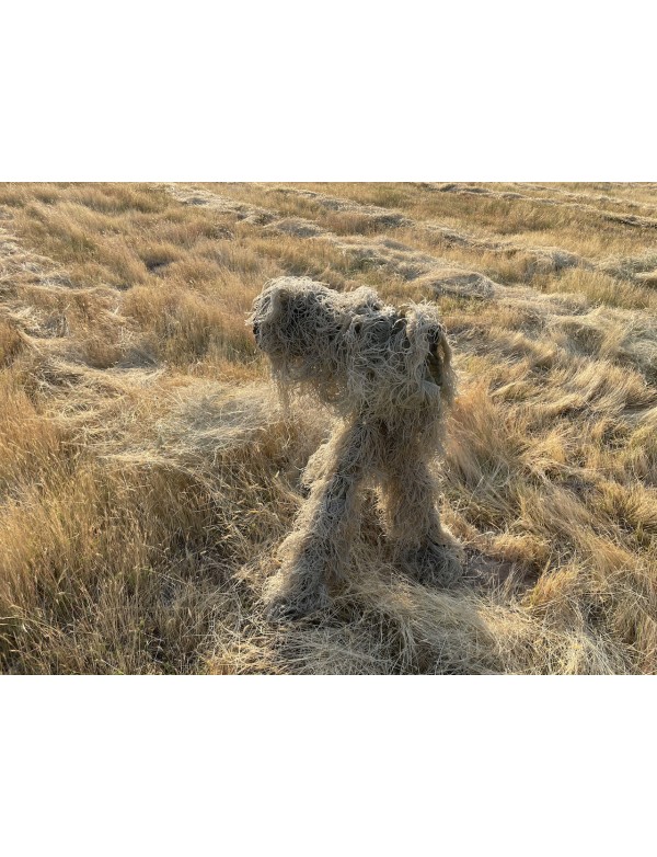 SET OF THREE GHILLIE CAMO SLEEVES BEIGE FOR TRIPOD LEGS